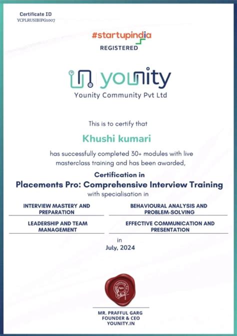 Khushi Kumari On Linkedin Exciting News Today ☺️ Im Done The Placement Pro Comprehensive