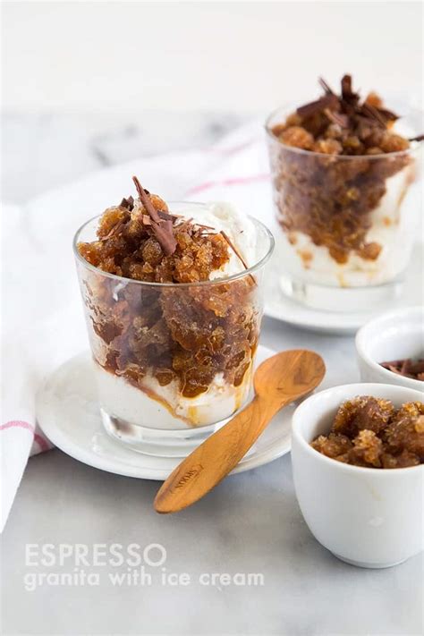 Espresso Granita With Ice Cream The Little Epicurean