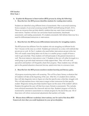 Task 1 Studocu Completed And Passed Submission For D163 Task 1 D Task 1 A1 Response To