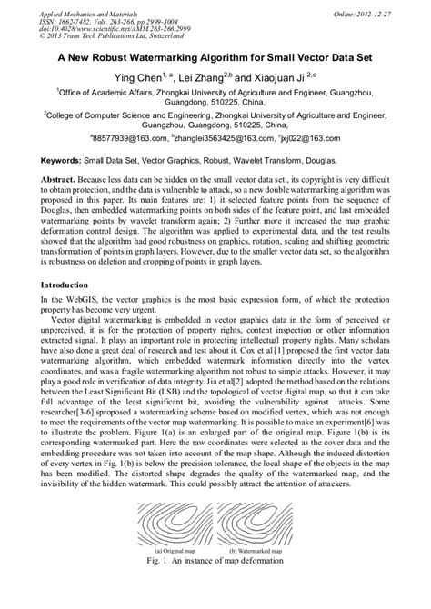 A New Robust Watermarking Algorithm For Small Vector Data Set