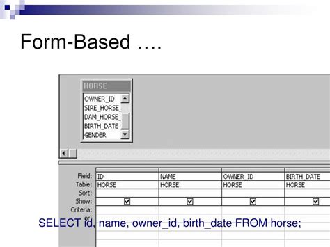 ppt lecture 8 sql based database queries powerpoint presentation