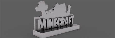 Archivo Stl Gratis Soporte Decorativo Con El Logotipo De Minecraft