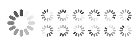 Circular Loading Buffering Icons Vector Website Menu Template Vector