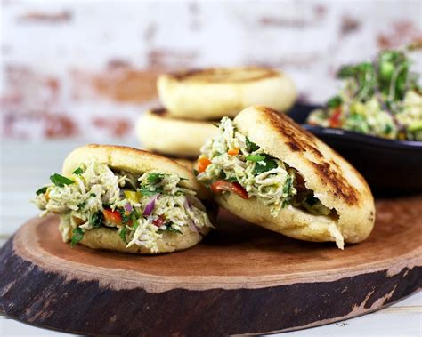 Arepas With Chicken Salad Arepas Reina Pepiada Recipe Recipes