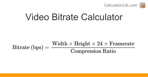Video Bitrate Calculator Online Calculator