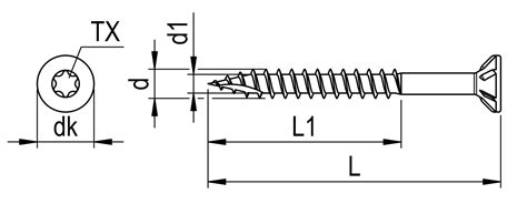 R2 Plus Spanplattenschraube Flachsenkkopf 40 X 50 Mm Teilgewinde L1 Tx 20 Stahl