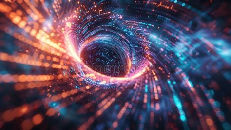 Technology Background A Translucent Iridescent Swirling Shape At The