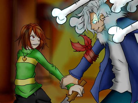 Undertale Sans Vs Chara By Principesincorazon On Deviantart
