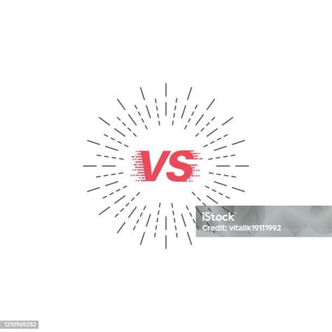 스타일 일러스트레이션과 비교합니다 Vs 기호입니다 전투 헤드 라인 템플릿 플랫 모던 디자인 벡터 일러스트레이션