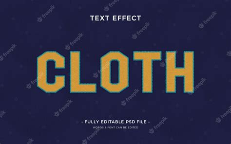 Premium Psd Fabric Text Effect