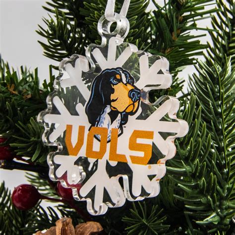 Tennessee Volunteers Snowflake Ornament Smokey Christmas Tree Decor Etsy