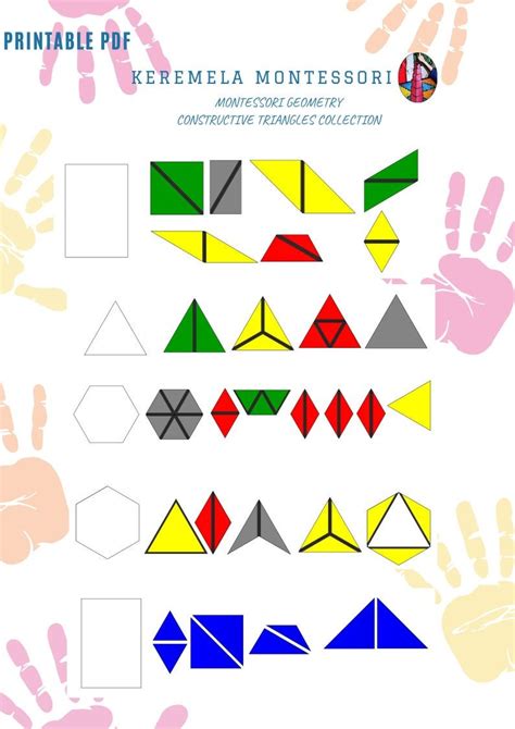 Montessori Geometry Constructive Triangles Etsy Artofit