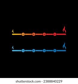 Five Step Temperature Slider Heat Slider Stock Vector Royalty Free Shutterstock