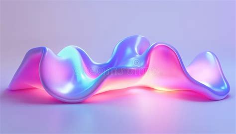 Abstract Pink And Blue Neon Lights Creating A Dynamic And Glowing Wavy
