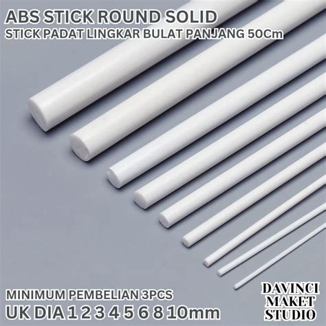 Jual Abs Stick Round Solid Bar Stik Abs Bulat Lingkaran Padat 1mm 2mm