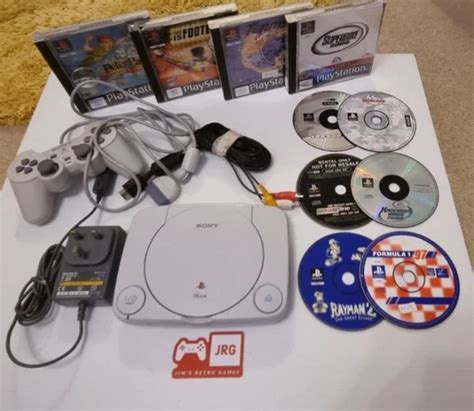 SONY PLAYSTATION PS1 PS One Console Bundle 10 Games SCPH 102 Rayman 2 Peter Pan 59 99