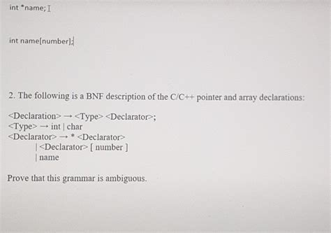Solved I EXAMPLE An Unambiguous Grammar For Expressions Chegg
