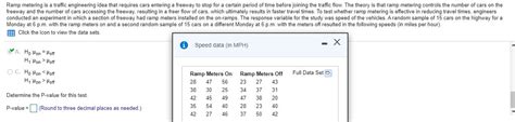 Solved Ramp Metering Is A Traffic Engineering Idea That