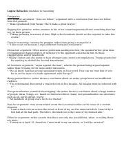 Understanding Logical Fallacies A Guide For Critical Thinkers Course Hero