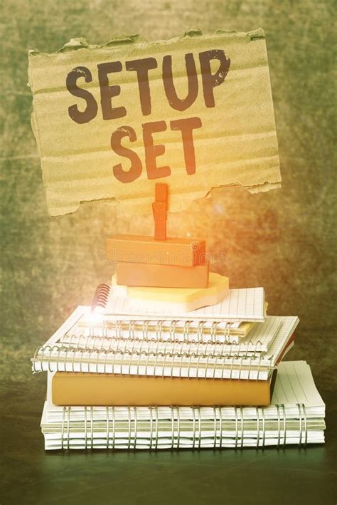 Conceptual Caption Setup Set Business Concept The Manner Position Or Direction In Which