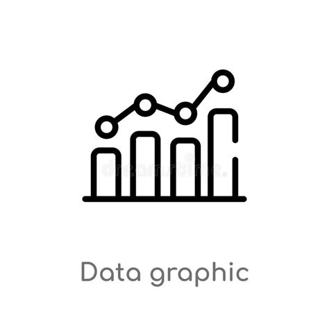 Outline Data Graphic Vector Icon Isolated Black Simple Line Element Illustration From Seo And