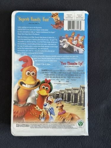 Chicken Run Vhs 2000 Dreamworks Home Entertainment Animated Movie