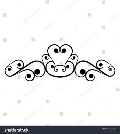 Calligraphic Border Design Element Stock Vector Royalty Free 1327543307 Shutterstock