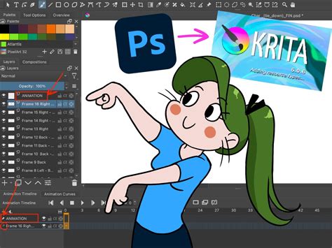 How To Convert Photoshop Layers Into Krita Animation Nadine Kovalchuk