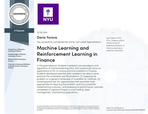 Github Doj Inyumachinelearninginfinance The Specialization