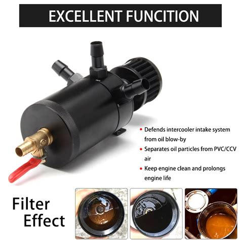 Tanque De Captura De Aceite Universal Para Coche Separador De Dep Sito De Aleaci N De 