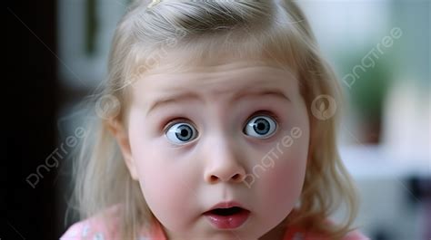 Young Girl Stares At An Camera And Gives Funny Expressions Background