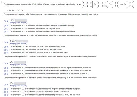 Solved A B A AC CD Compute The Matrix Product A Chegg