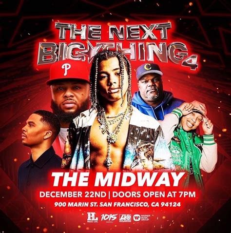 The Next Big Thing Tickets At The Midway In San Francisco By The