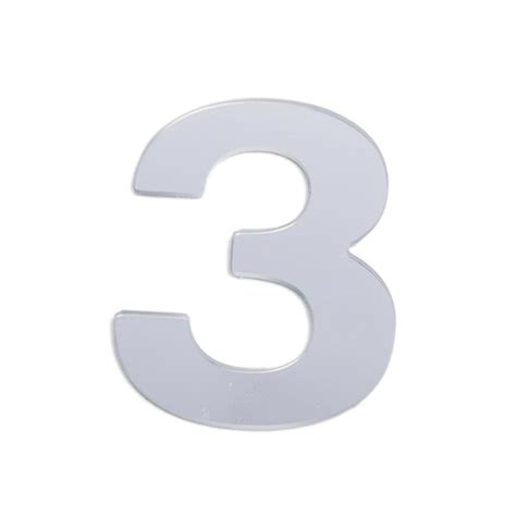 Sandleford 25mm Silver Self Adhesive House Number 3 Bunnings Australia