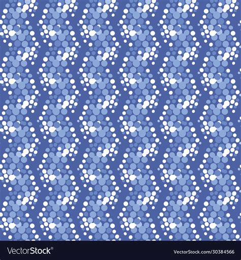 Blue Dotted Zig Zag Seamless Pattern Royalty Free Vector