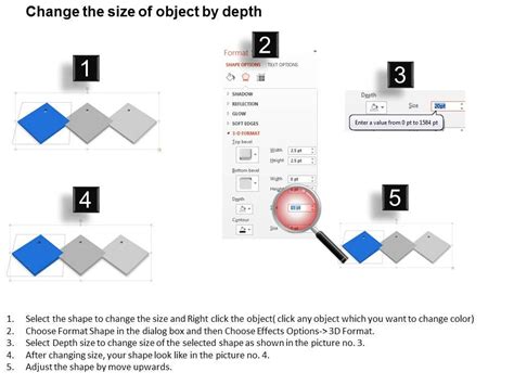 Mv Three Staged Diamond Process Flow Diagram Powerpoint Template Slide PowerPoint Presentation