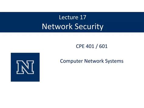 ppt lecture 17 network security powerpoint presentation free