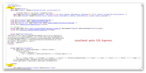 html asp razor projeto website em execução no iis homologação