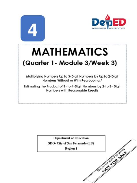 math 4 q1 w3 lesson 1 pdf pdf multiplication behavior modification