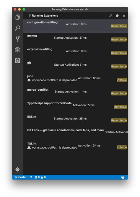 Layout Issues In Running Extensions View Issue Microsoft Vscode GitHub