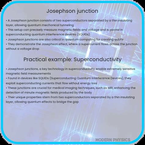 Josephson Junction Quantum Phenomena Applications And Theory