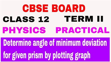 determine angle of minimum deviation for given prism plotting graph