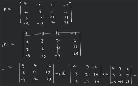 Datefind The Inverse Of Matrix Left Begin Array Cccc 7 And 8 And 12