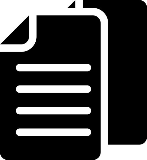 Document Paper Icon In Black And White Color 24253087 Vector Art At