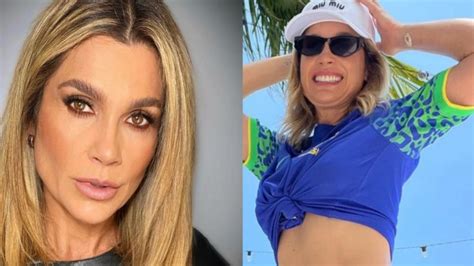 De calcinha fio dental Flávia Alessandra empina o bumbum em foto sensual