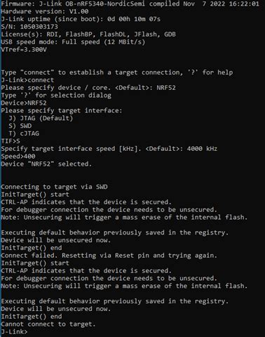 NRF DK Cannot Read Device Version Nordic Q A Nordic DevZone