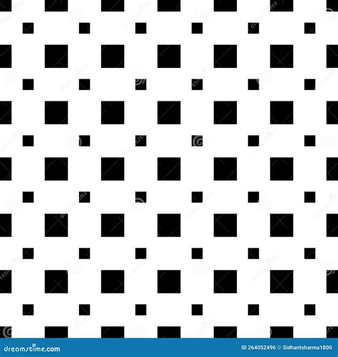 Abstract Black Seamless Squares Repeated Pattern Design On White Background Illustration Stock