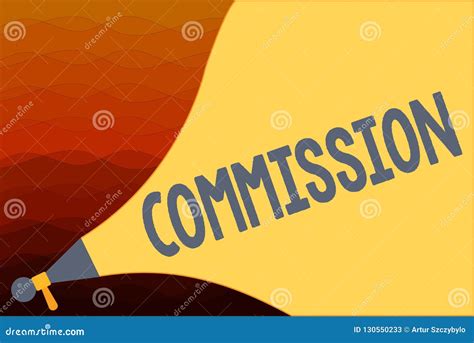 Text Sign Showing Commission Conceptual Photo Instruction Comanalysisd