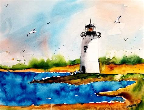Maine Lighthouse Painting By James Lagasse Saatchi Art