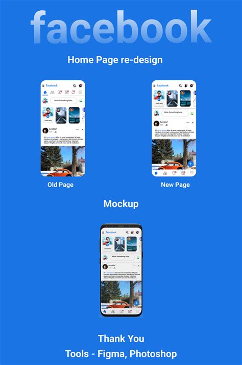 facebook home page re design using figma behance